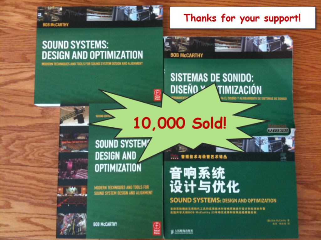 Sound System: Design & Optimization hits 10,000 — Bob McCarthy
